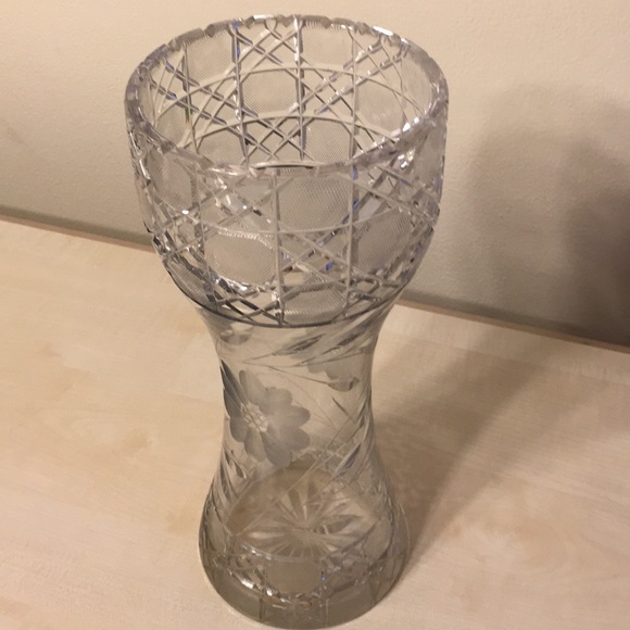 Accents | Antique Leaded Etched Crystal Vase W Incredible | Poshmark
